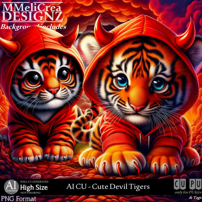 MMD - AI - CU - Cute Devil Tigers – MagicalMoments